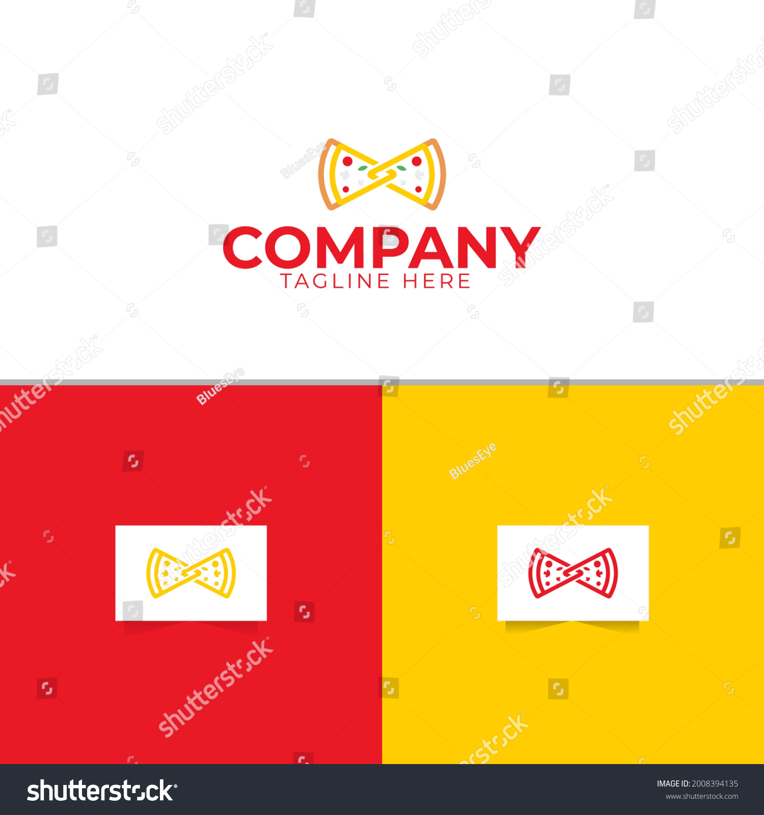 Infinity Pizza Logo Design Template Vector Stock Vector (Royalty Free ...