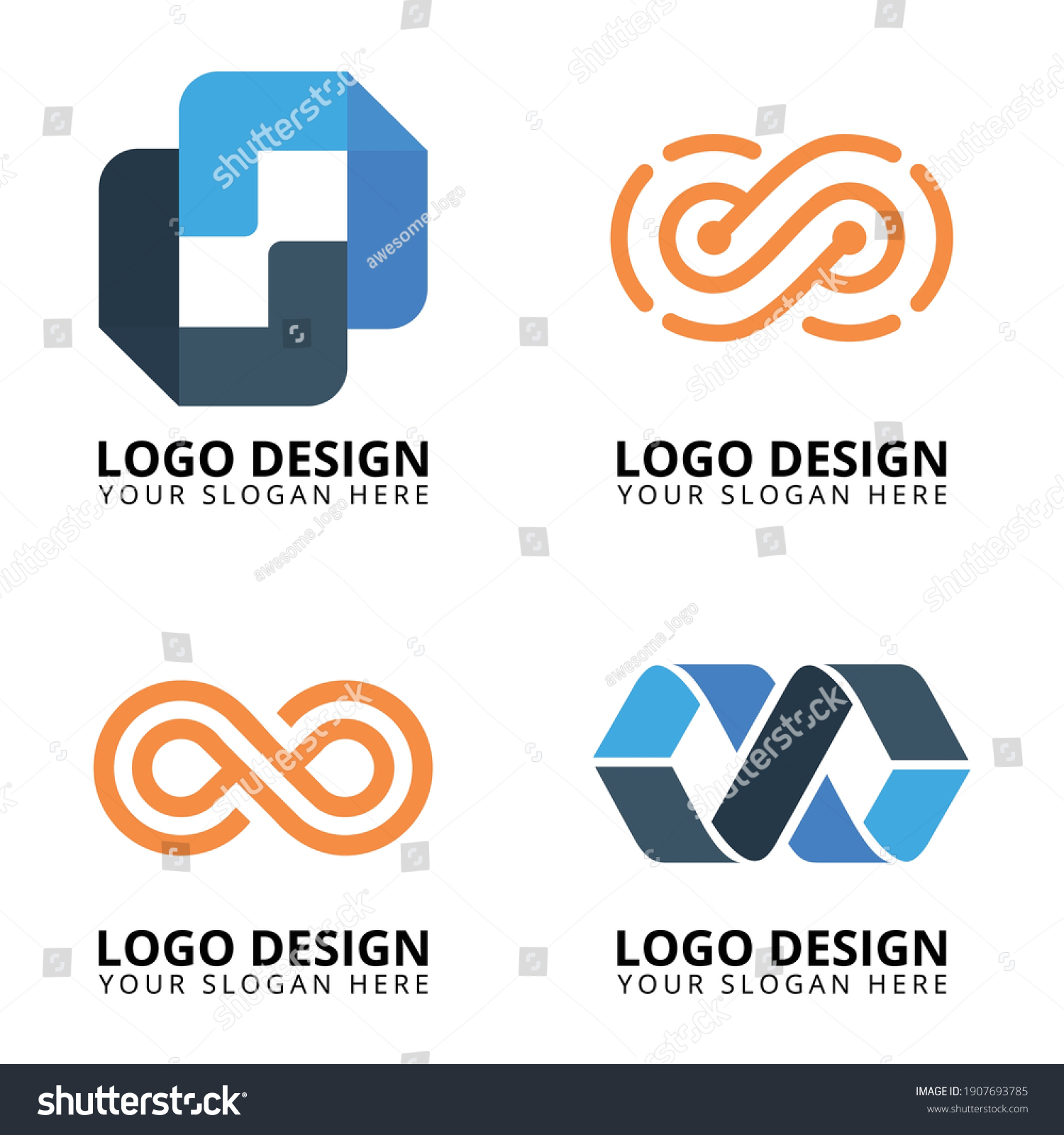 Infinity Professional Logo Design Collection Stock Vector (Royalty Free ...