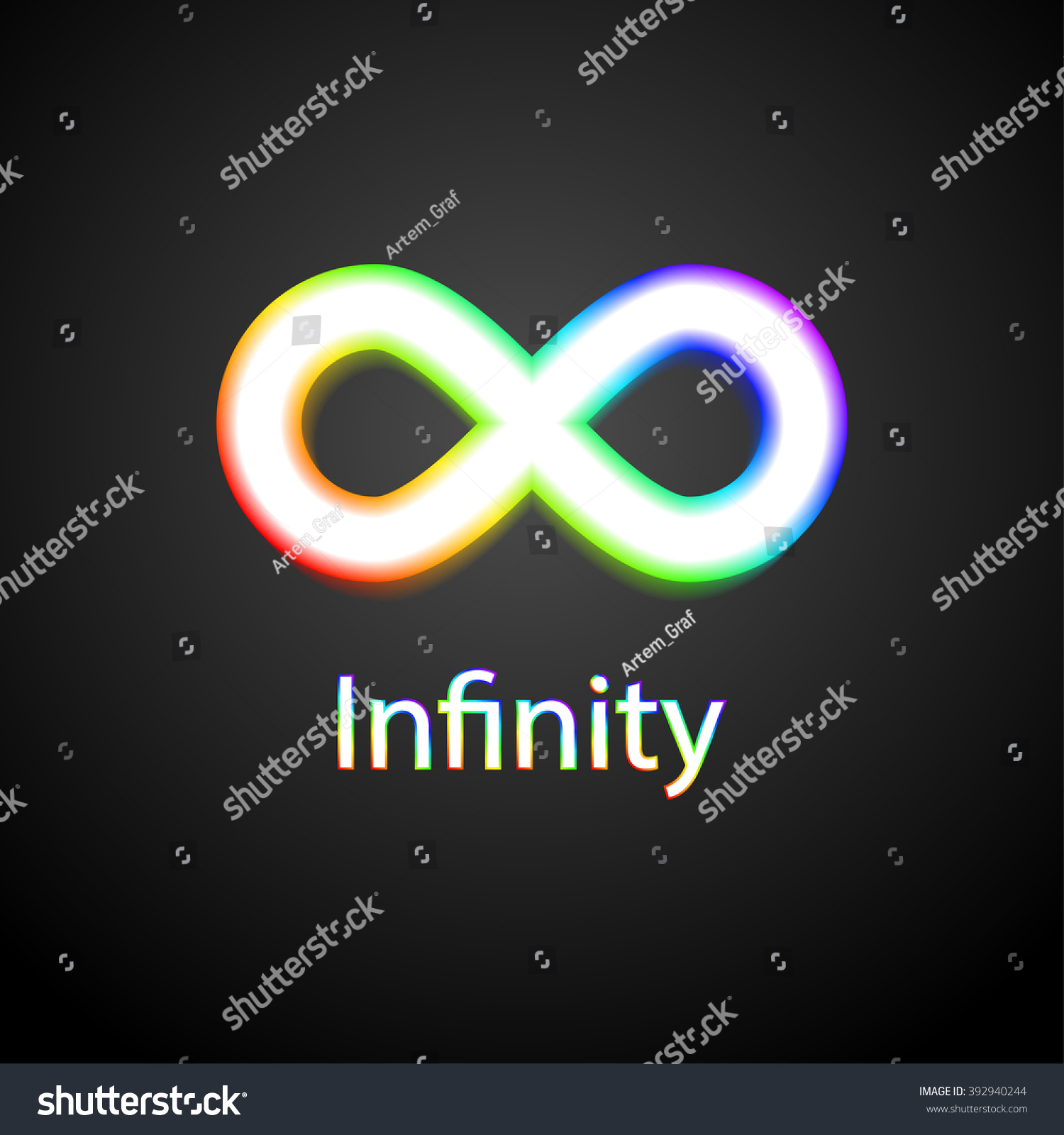 Infinity Rainbow Symbol Logo Vector Illustration Stock Vector (Royalty ...