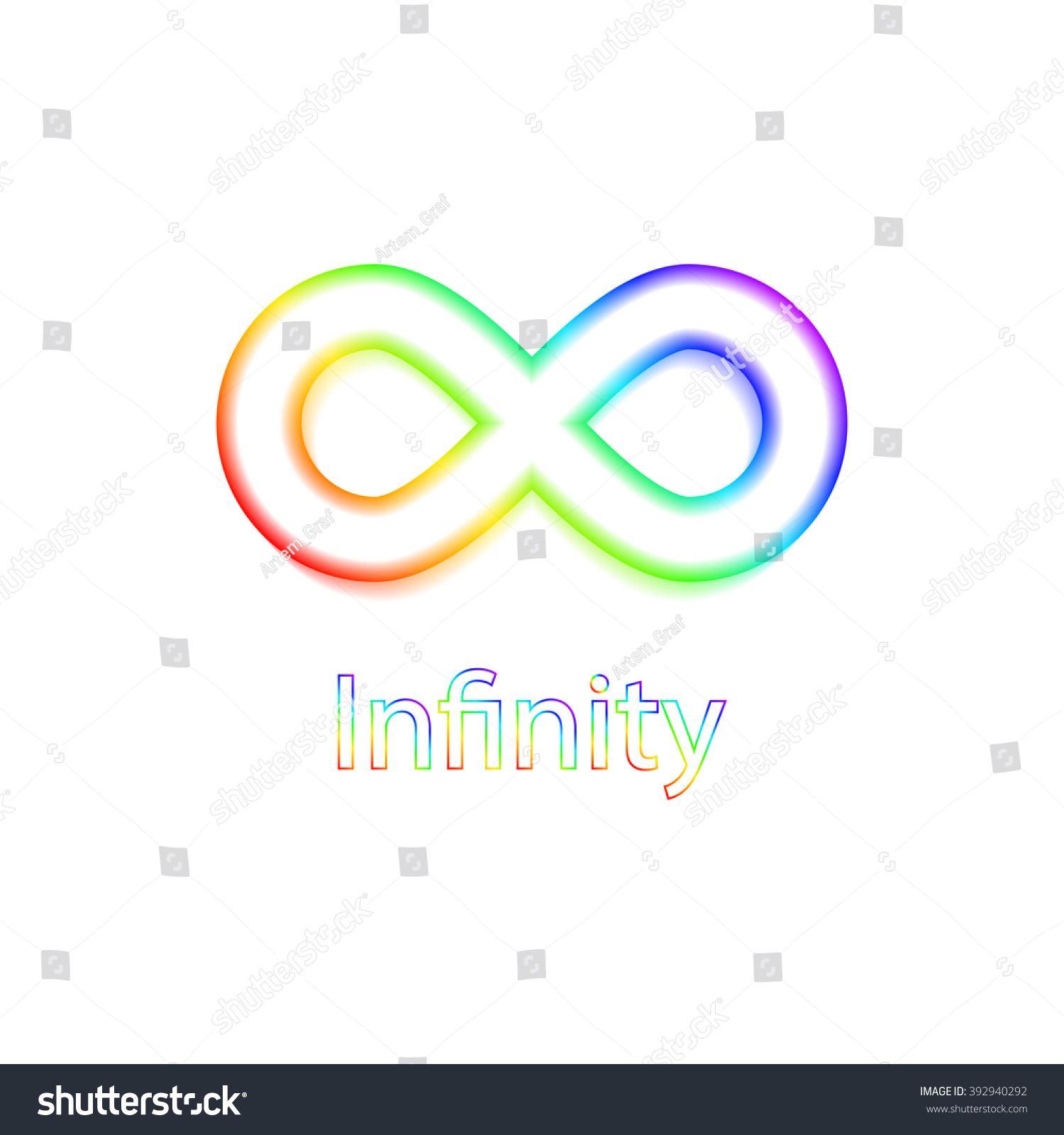 Infinity Rainbow Symbol Logo Vector Illustration Stock Vector (Royalty ...