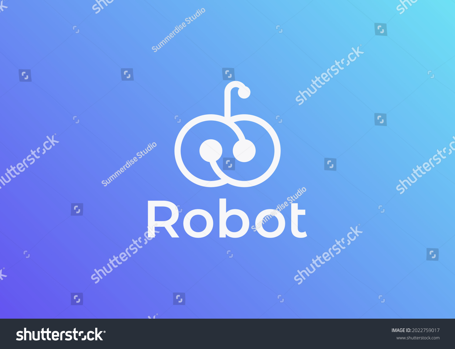 Infinity Robot Logo Template Cute Logotype Stock Vector (Royalty Free ...