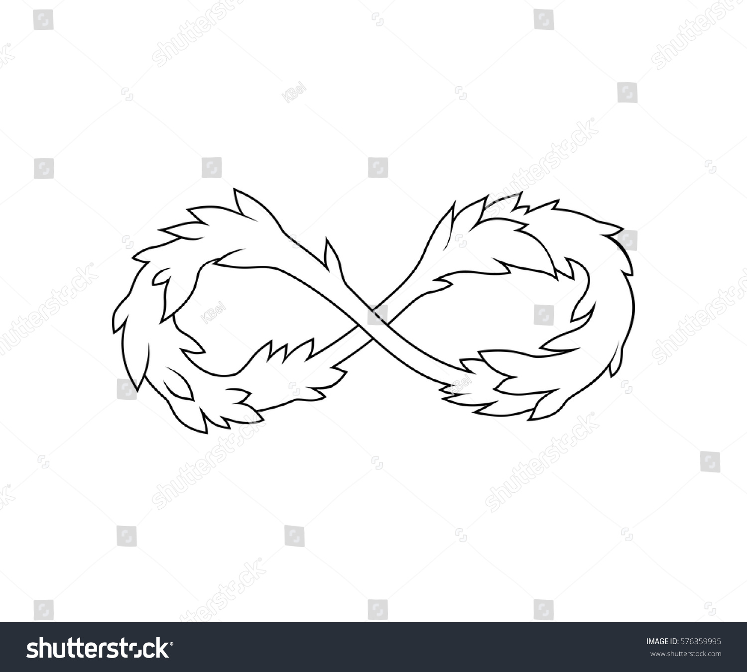 Infinity Sign Leaves Stock Vector (Royalty Free) 576359995 | Shutterstock