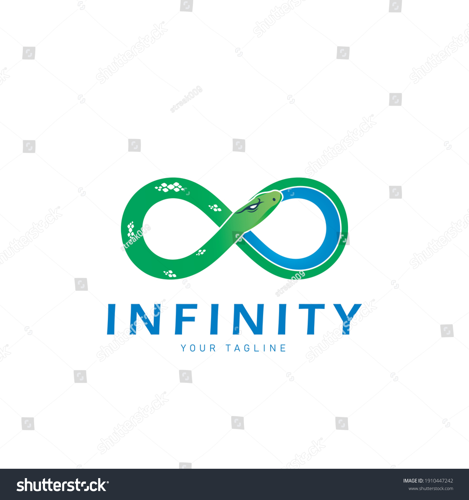Infinity Snake Logo Design Symbol Template Stock Vector (Royalty Free ...