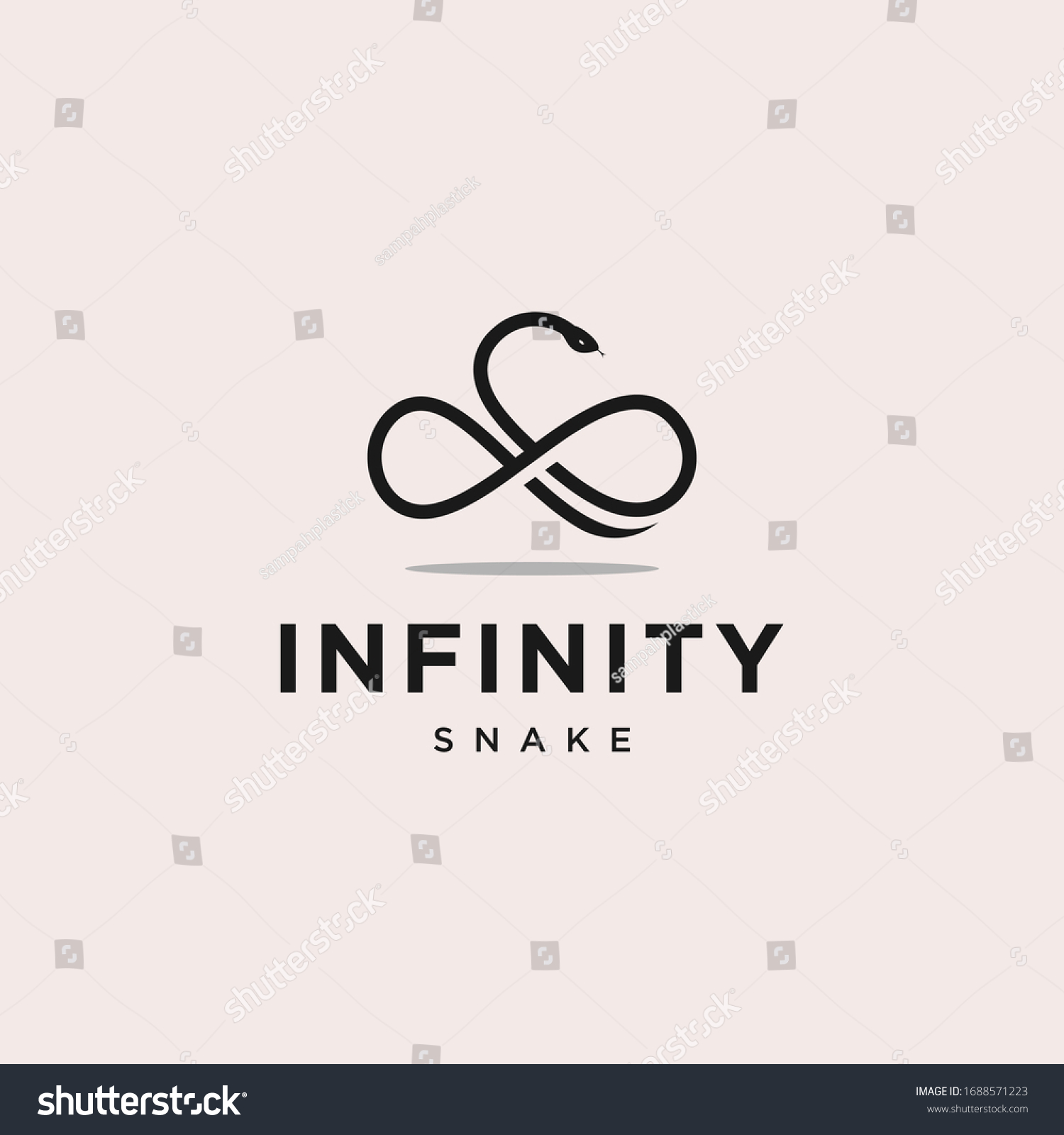 Infinity Snake Logo Design Vector Illustration Stock Vector (Royalty ...