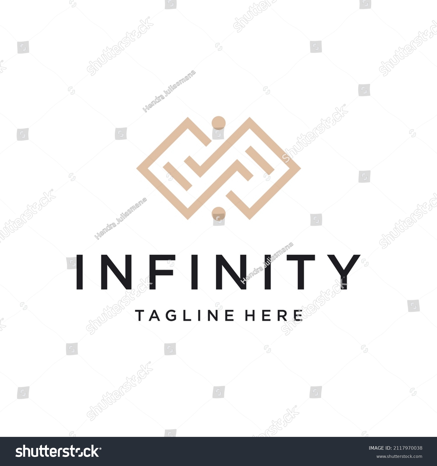 Infinity Square Logo Design Template Stock Vector (Royalty Free ...