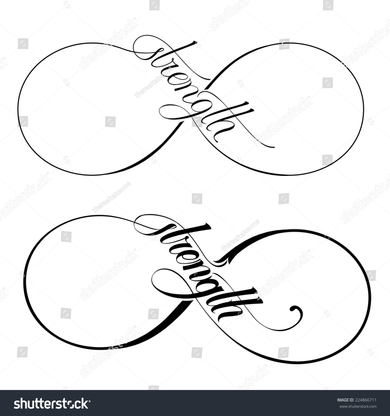 Infinity Strength Icon Vector Symbol Two 스톡 벡터(로열티 프리) 224866711 ...