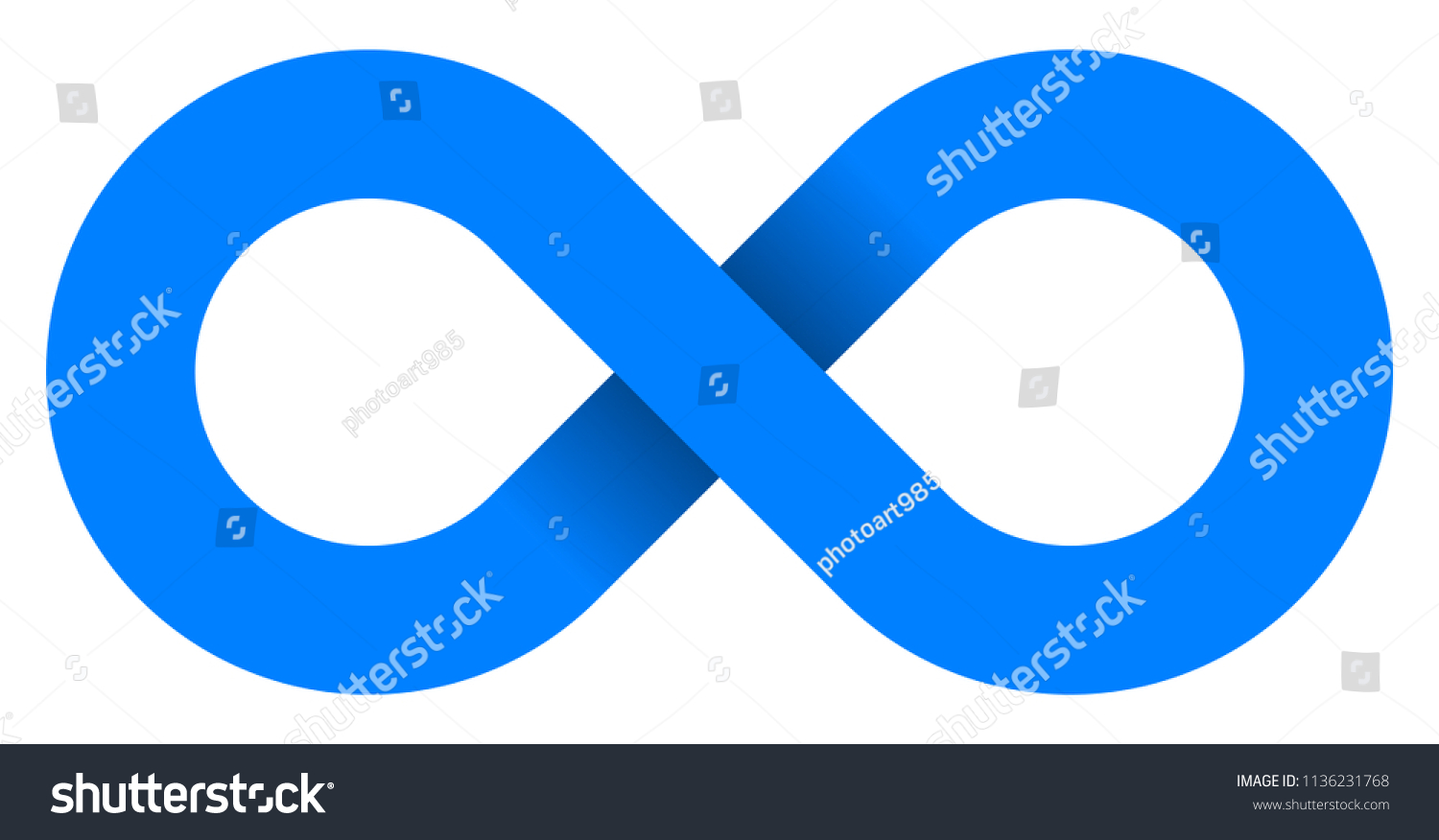 Infinity Symbol Blue Simple Shadow Isolated Stock Vector (Royalty Free ...