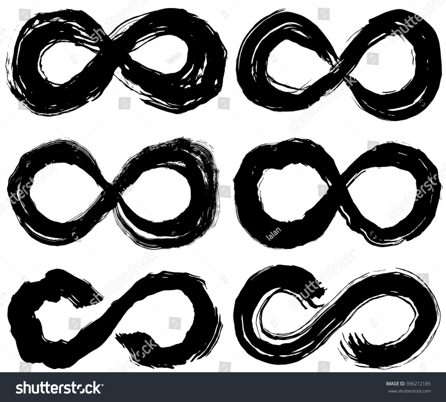 Infinity Symbol Brush Stroke Illustrations Stock Vector 396212185 ...