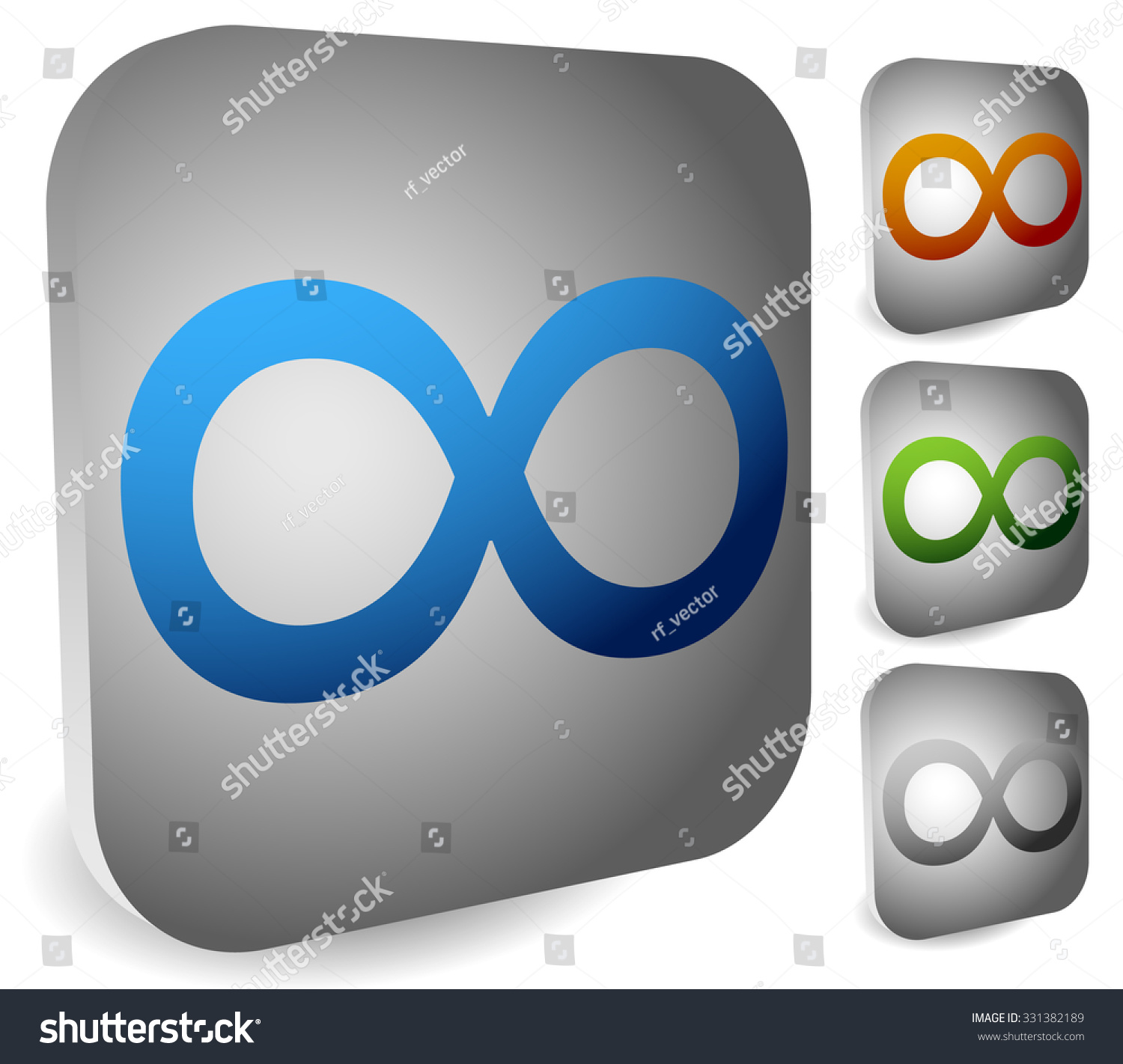 Vektor Stok Infinity Symbol Eeverlasting Infinite Cycle Continuity ...