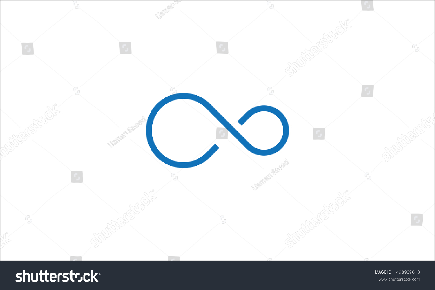 Infinity Symbol Flat Minimal Logo Design: เวกเตอร์สต็อก (ปลอดค่า ...