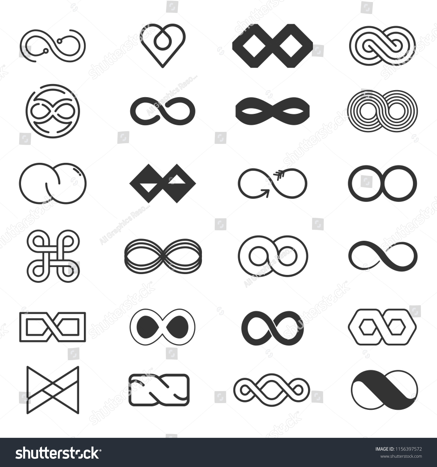 Infinity Symbol Icons: เวกเตอร์สต็อก (ปลอดค่าลิขสิทธิ์) 1156397572 ...