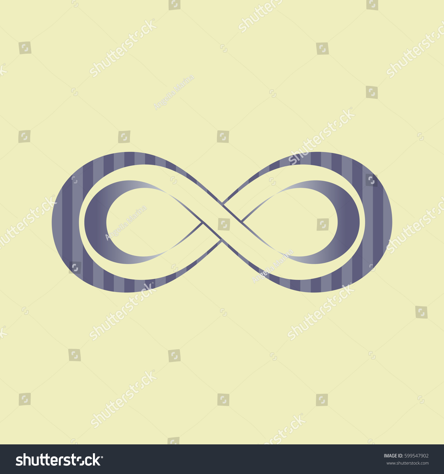 Infinity Symbol Isolated On Beige Background Stock Vector (Royalty Free ...