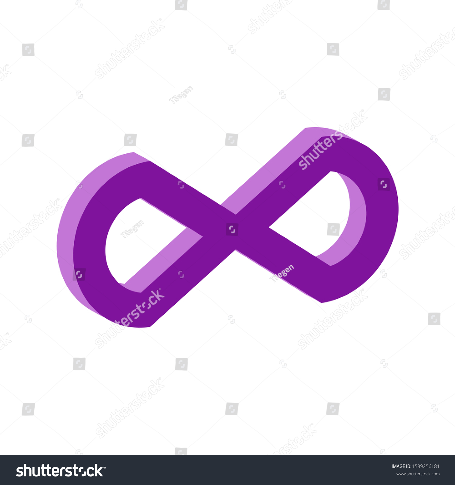 Infinity Symbolisometric 3d View Stock Vector (Royalty Free) 1539256181 ...