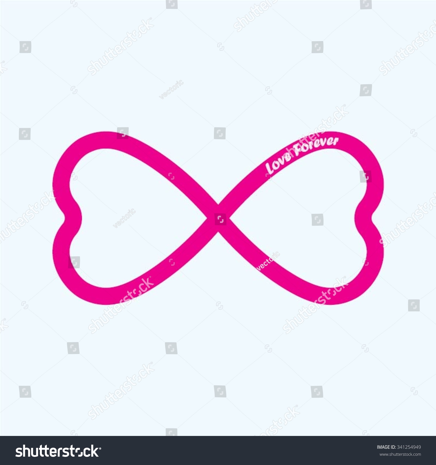 Infinity Symbol Love Forever Stock Vector (Royalty Free) 341254949 ...