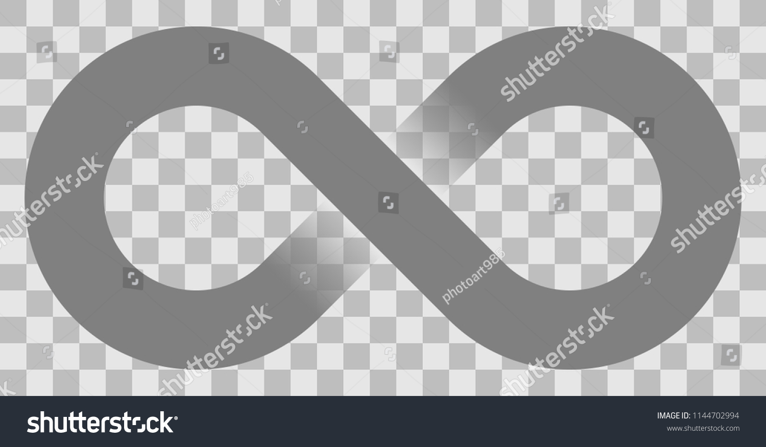 Infinity Symbol Medium Gray Simple Transparency Stock Vector (Royalty ...