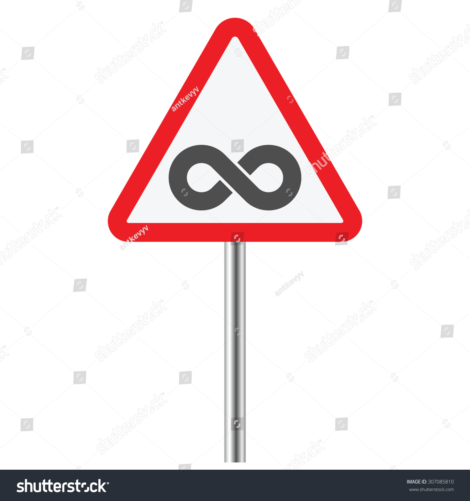 Infinity Symbol On Triangular Road Sign: เวกเตอร์สต็อก (ปลอดค่า ...