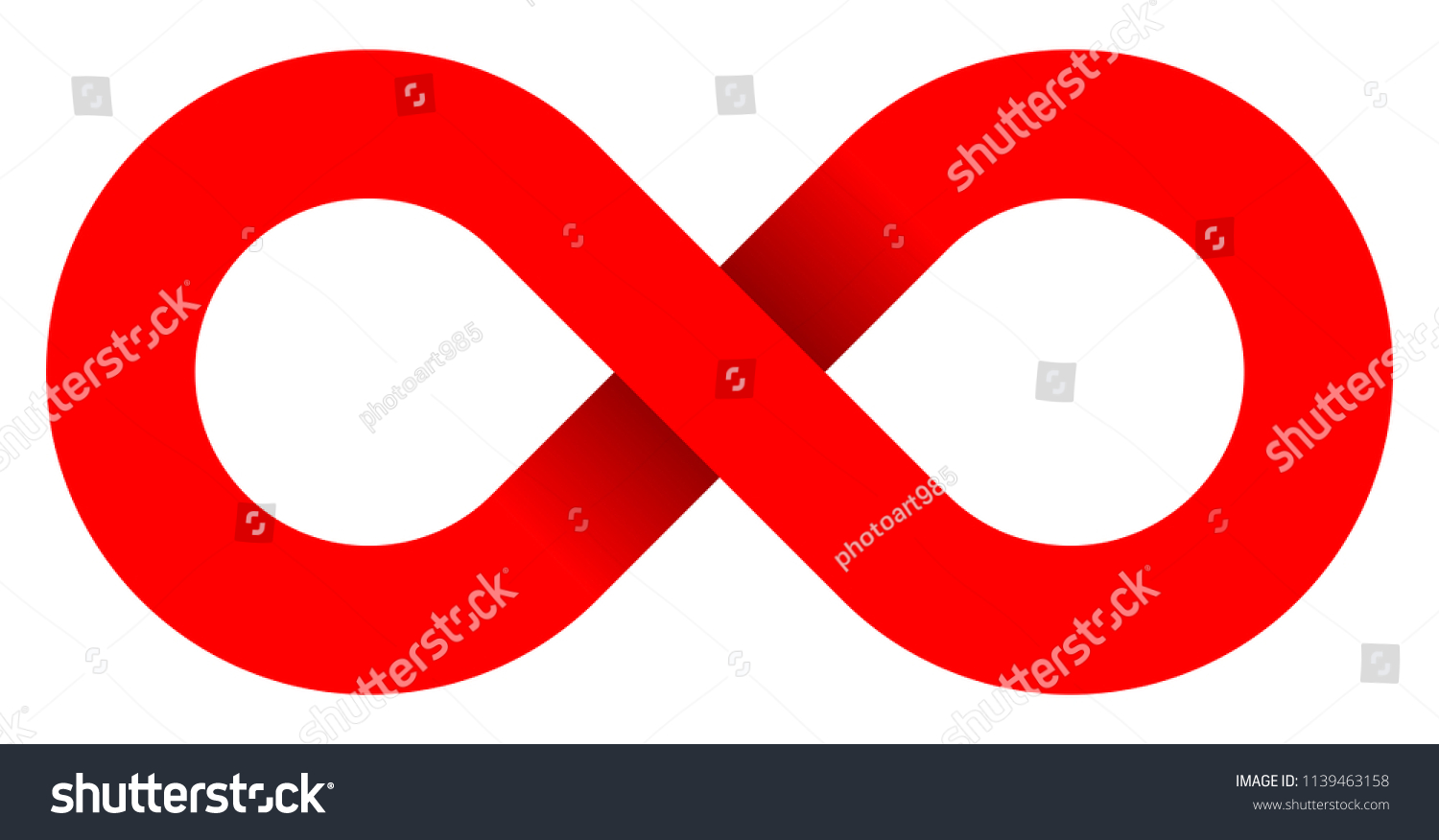 Infinity Symbol Red Simple Shadow Isolated Stock Vector (Royalty Free ...