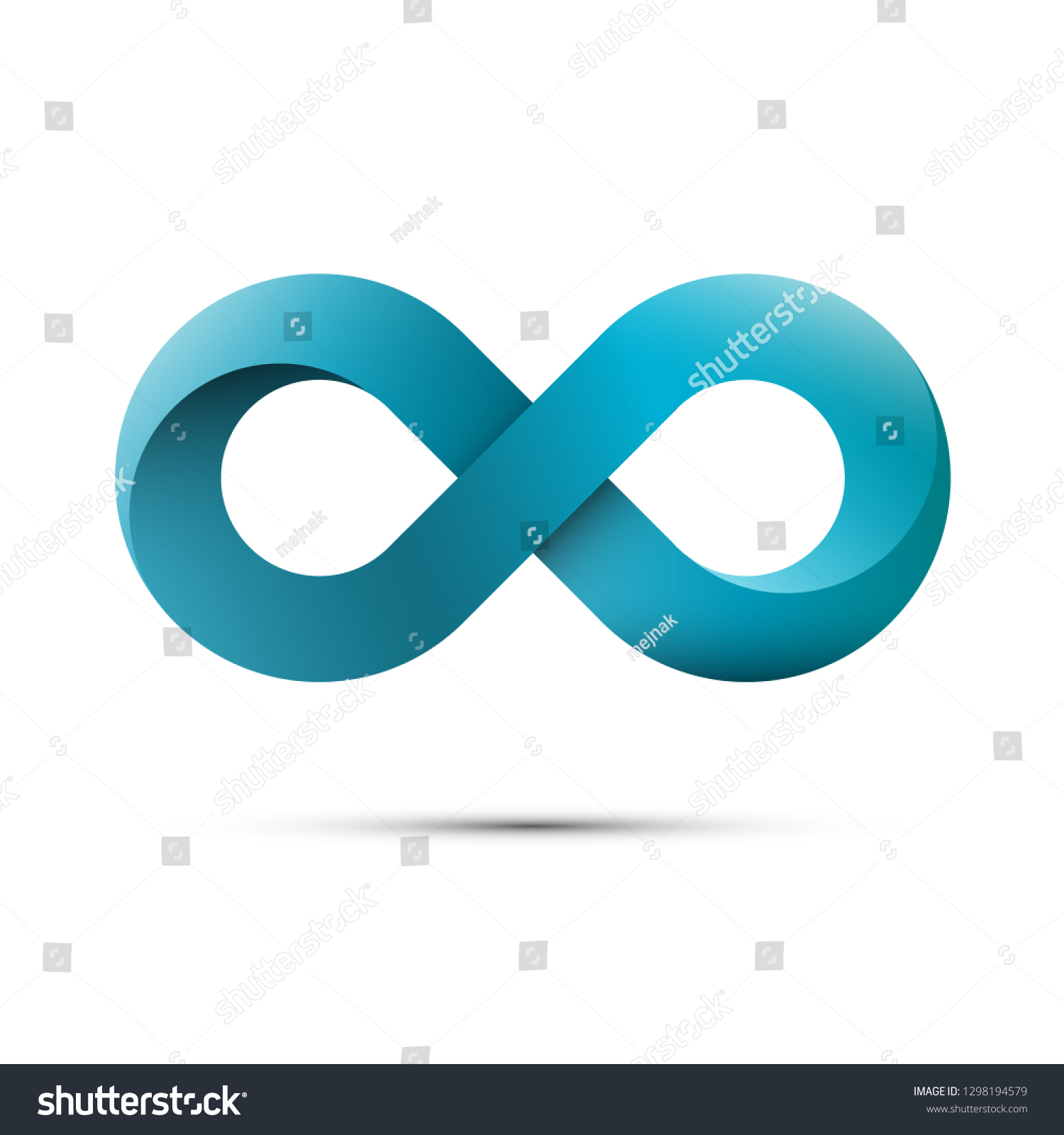 Unendlichkeitssymbol. Vektor Endloses Zeichen. Loop-Logo einzeln: Stock ...