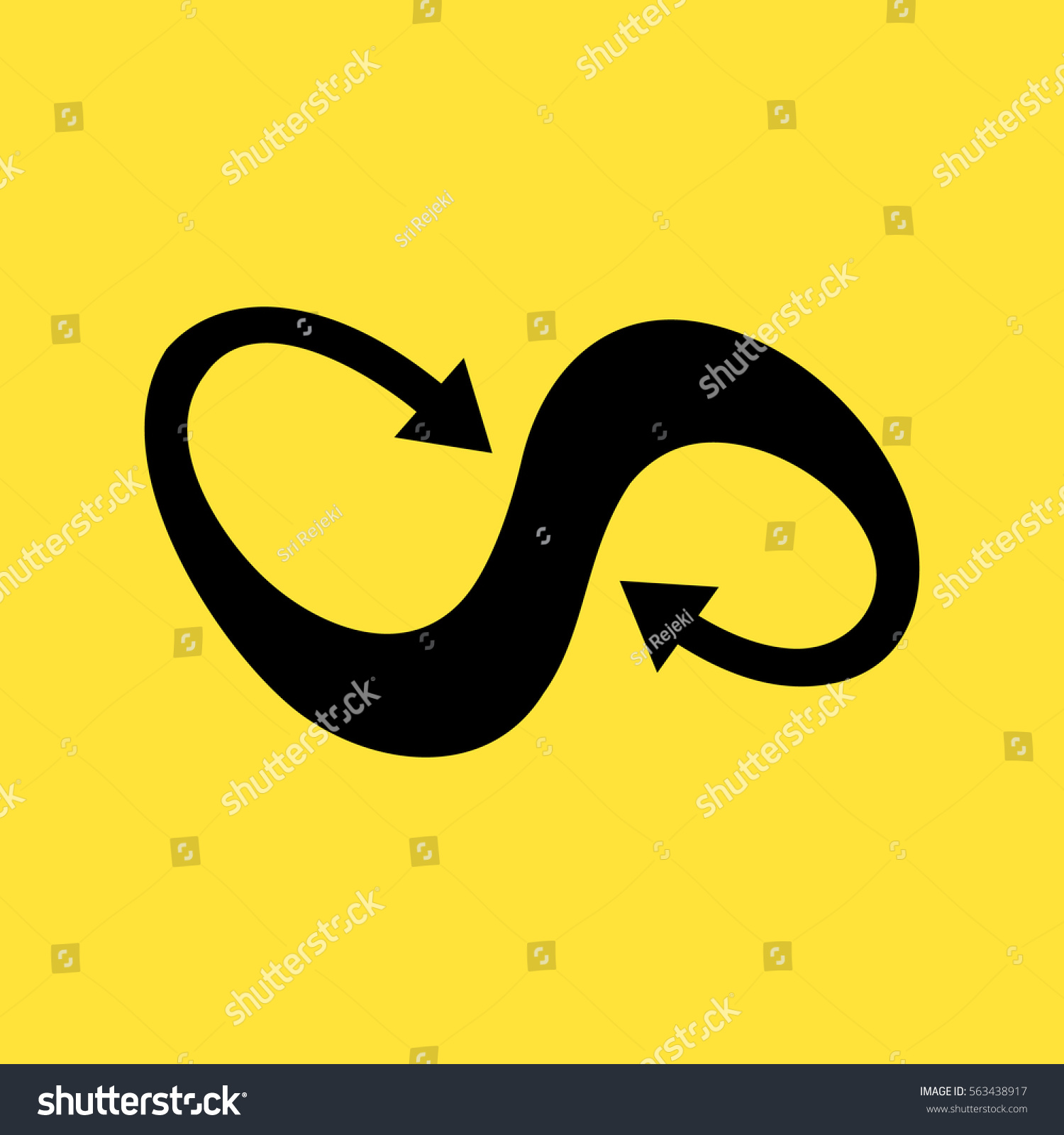Infinity Symbol Arrow Stock Vector (Royalty Free) 563438917