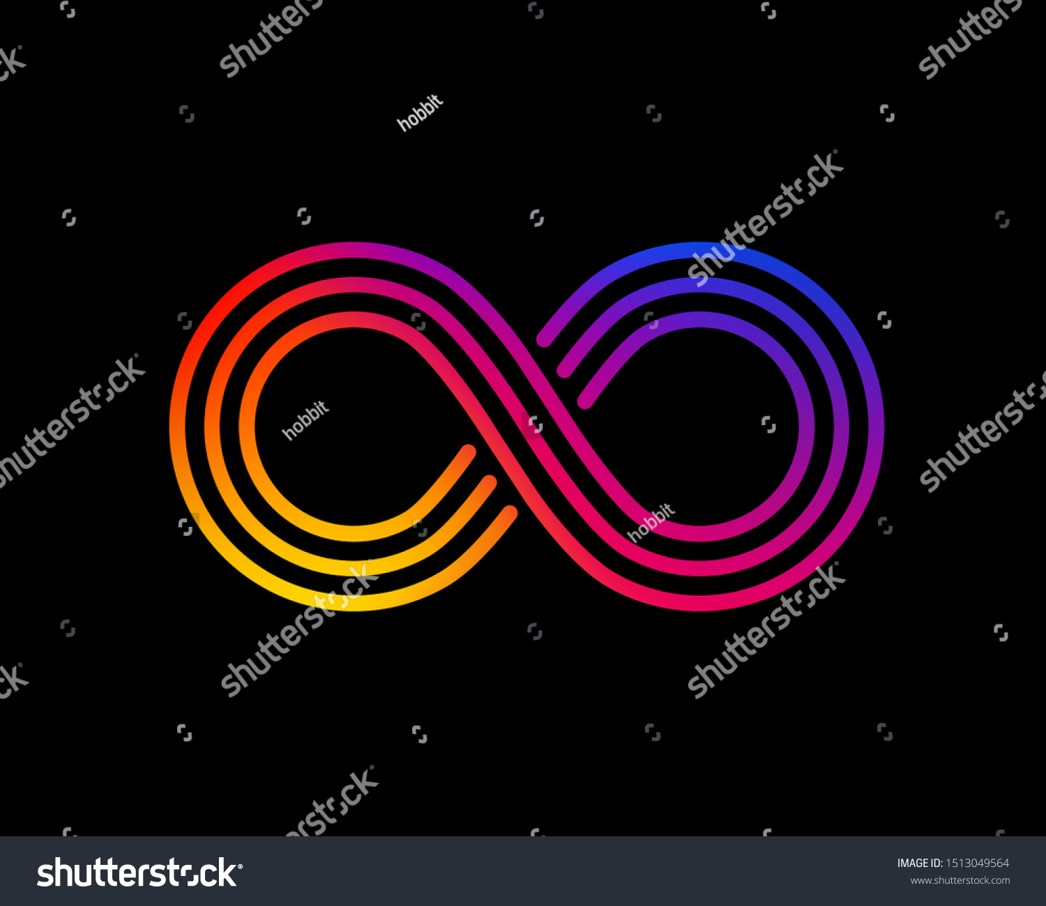 Infinity Symbol Color Gradient Design Element Stock Vector (Royalty ...
