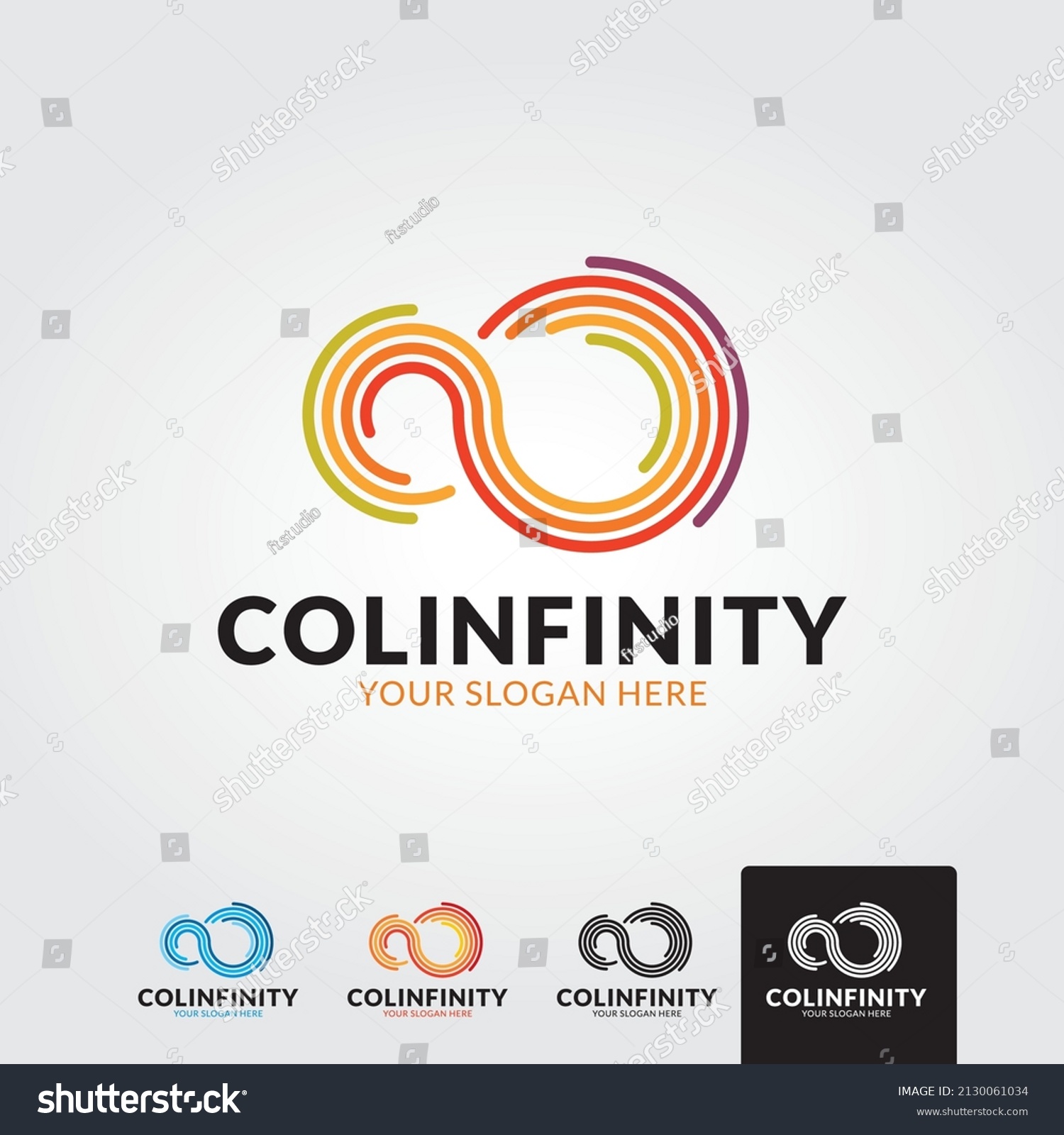 Infinity Symbol Color Gradient Vector Illustration Stock Vector ...