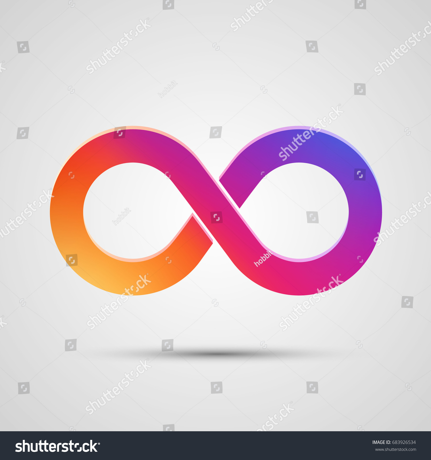 Infinity Symbol Color Gradient Vector Illustration Stock Vector ...