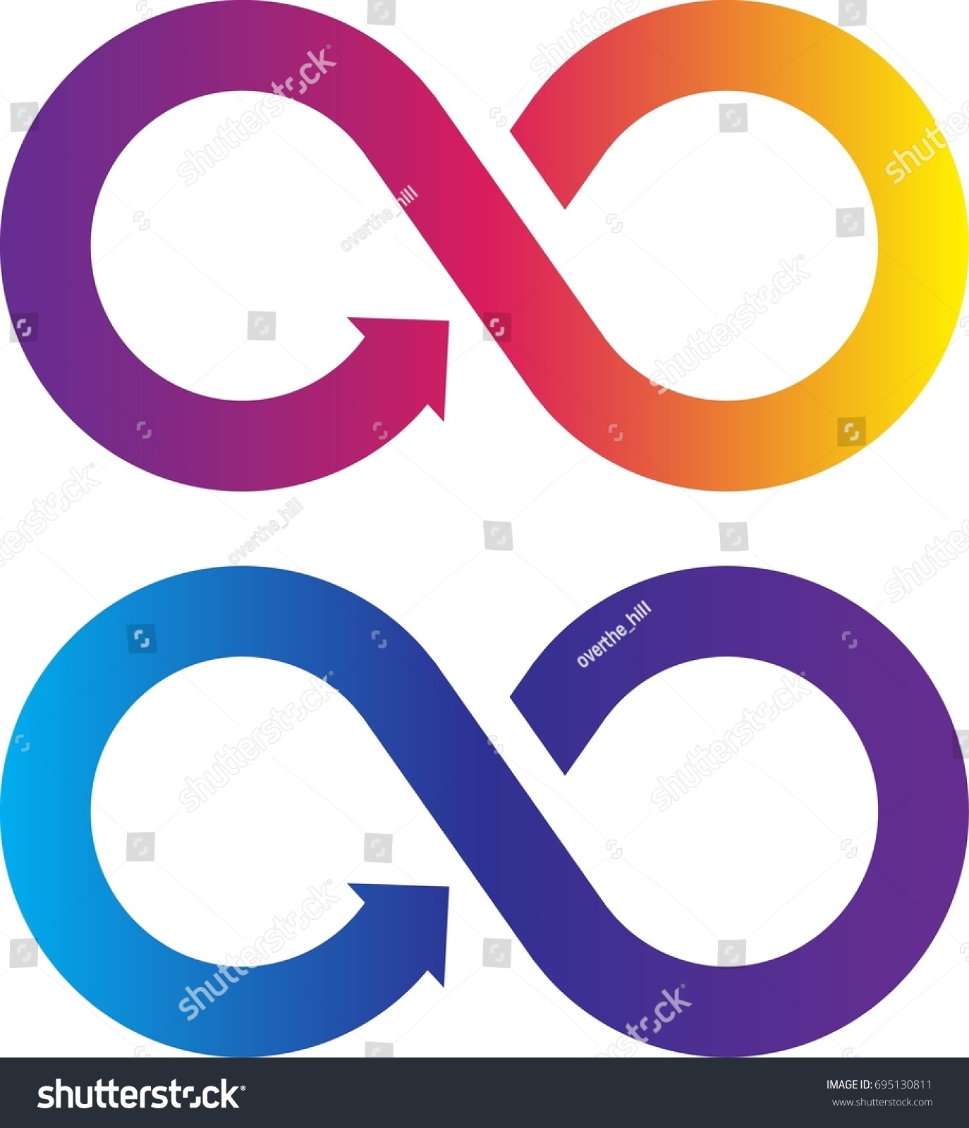 Infinity Symbol Color Gradient Vector Illustration: เวกเตอร์สต็อก (ปลอด ...