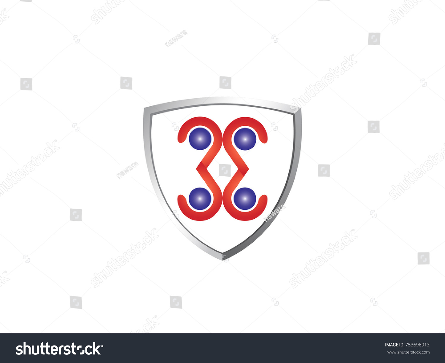 Infinity Symbol Shield Logo Template Vector Stock Vector (Royalty Free ...