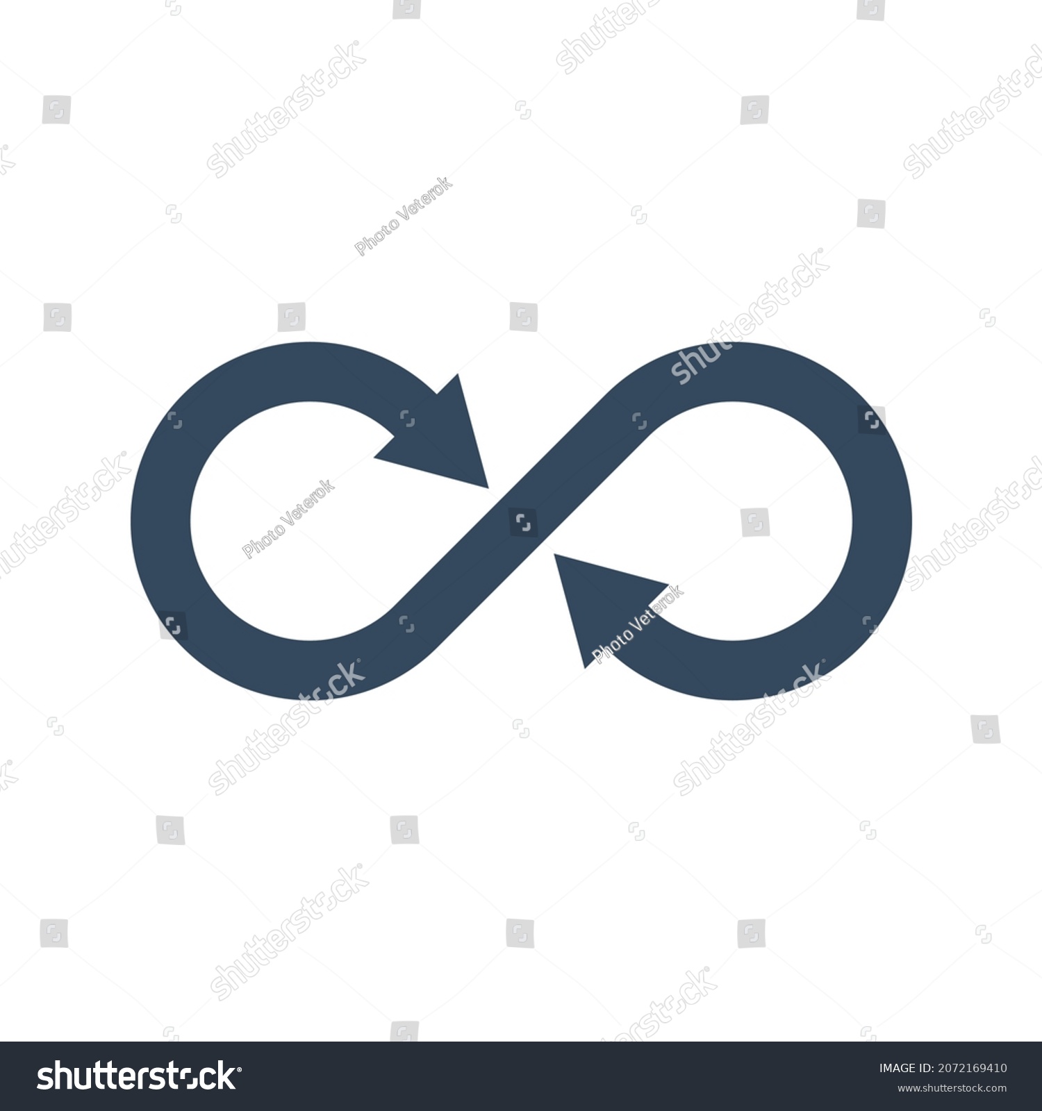 Infinity Symbol Two Arrows Endless Concept Stock Vector (Royalty Free ...