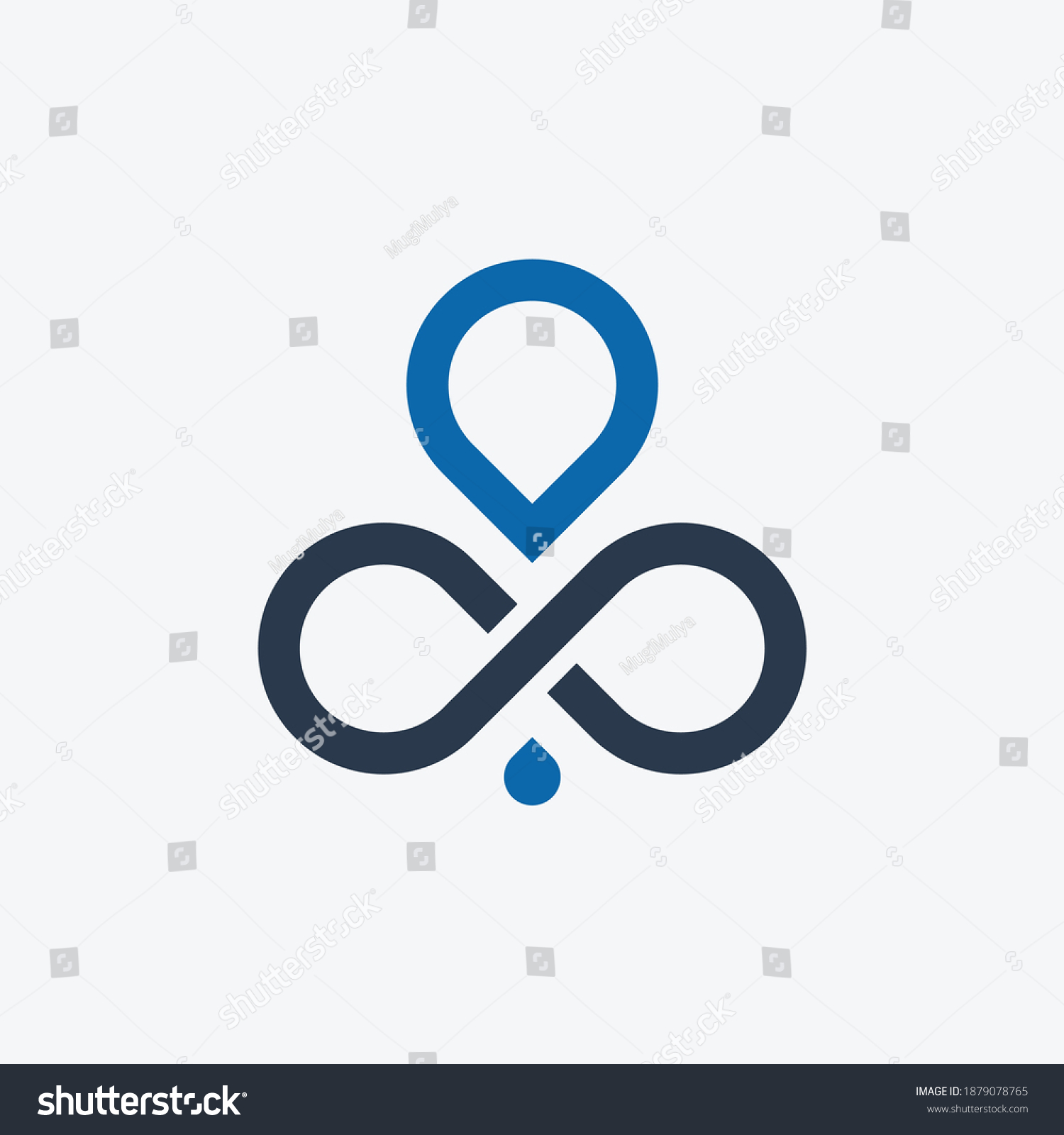 Infinity Symbol Water Drop Logo Stock Vector (Royalty Free) 1879078765