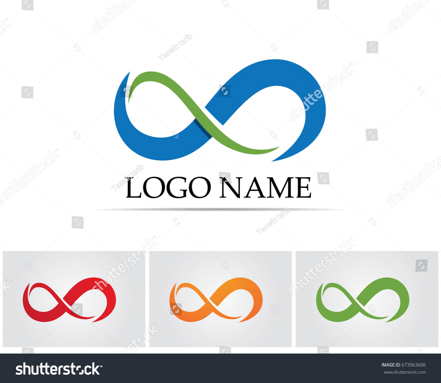 Infinity Symbols Logo Stock Vector (Royalty Free) 673963606
