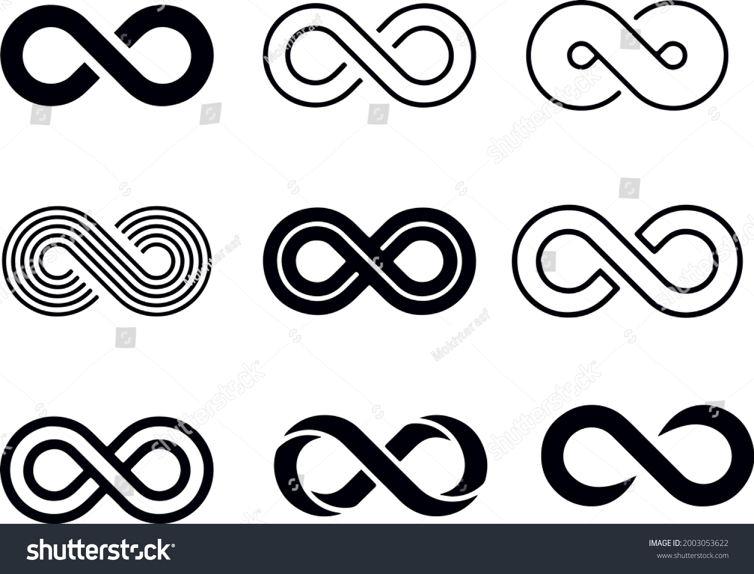 Infinity Symbols Icon Set Vector Design Stock Vector (Royalty Free ...