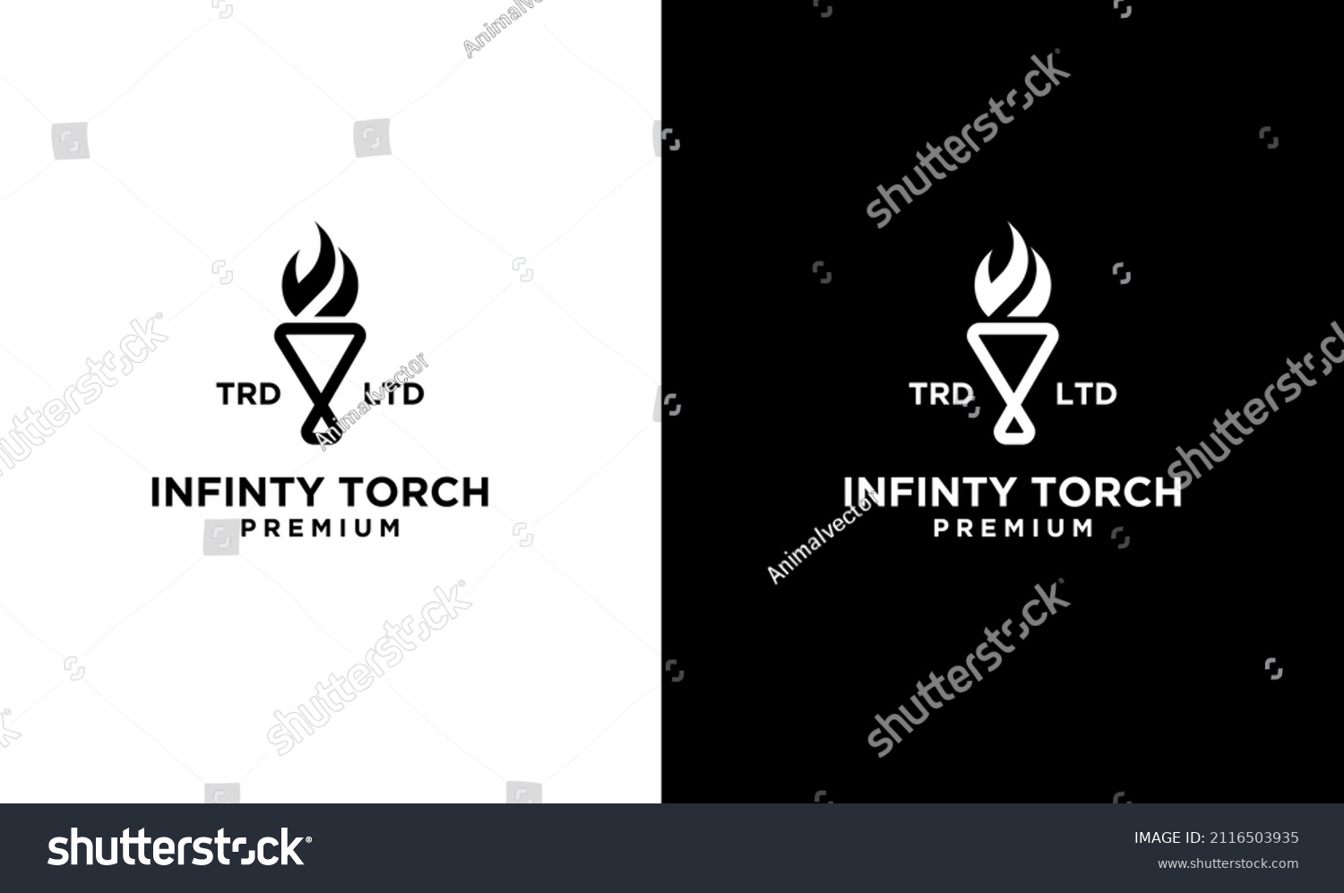 Infinity Torch Logo Vector Symbol Illustration Stock Vector (Royalty ...