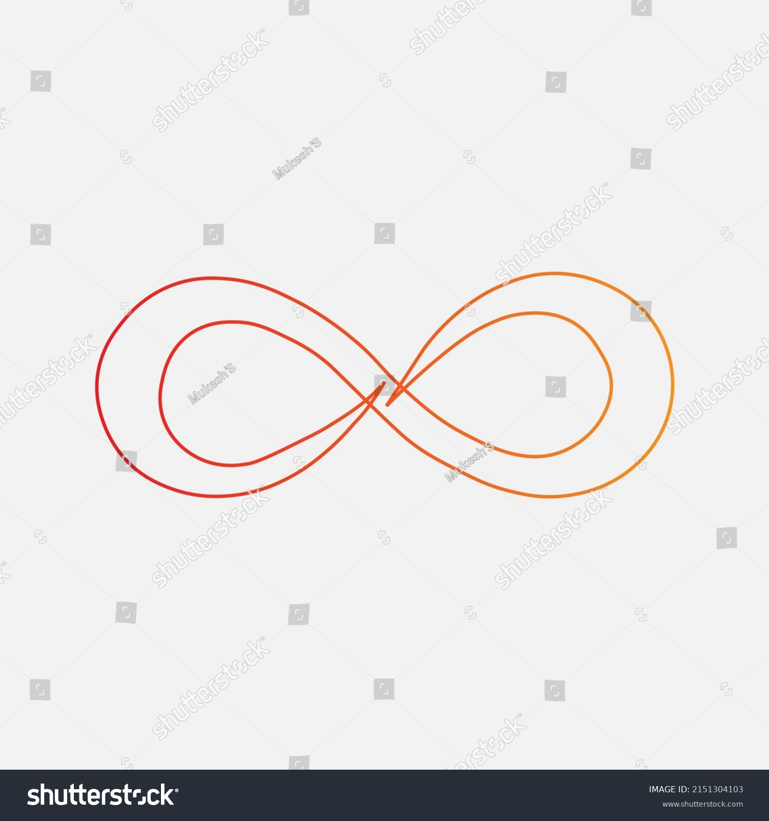 Infinity Vector Design Illustrator Orange Colour Stock Vector (Royalty ...