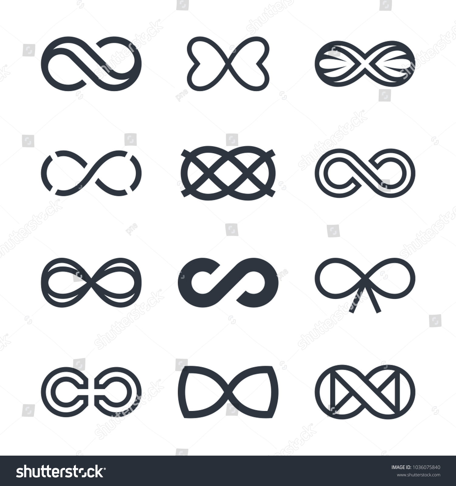Vektor Stok Infinity Vector Symbols Logo Design Graphics (Tanpa Royalti ...