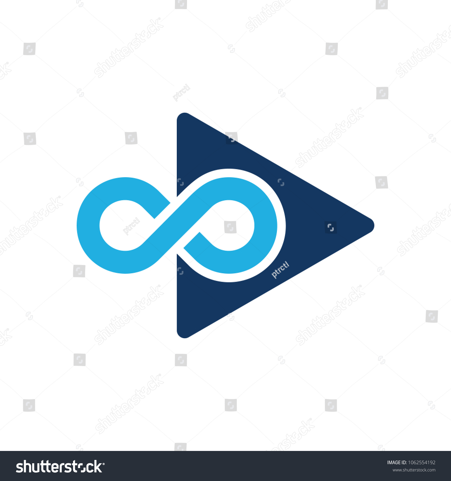 Infinity Video Logo Icon Design Stock Vector (Royalty Free) 1062554192