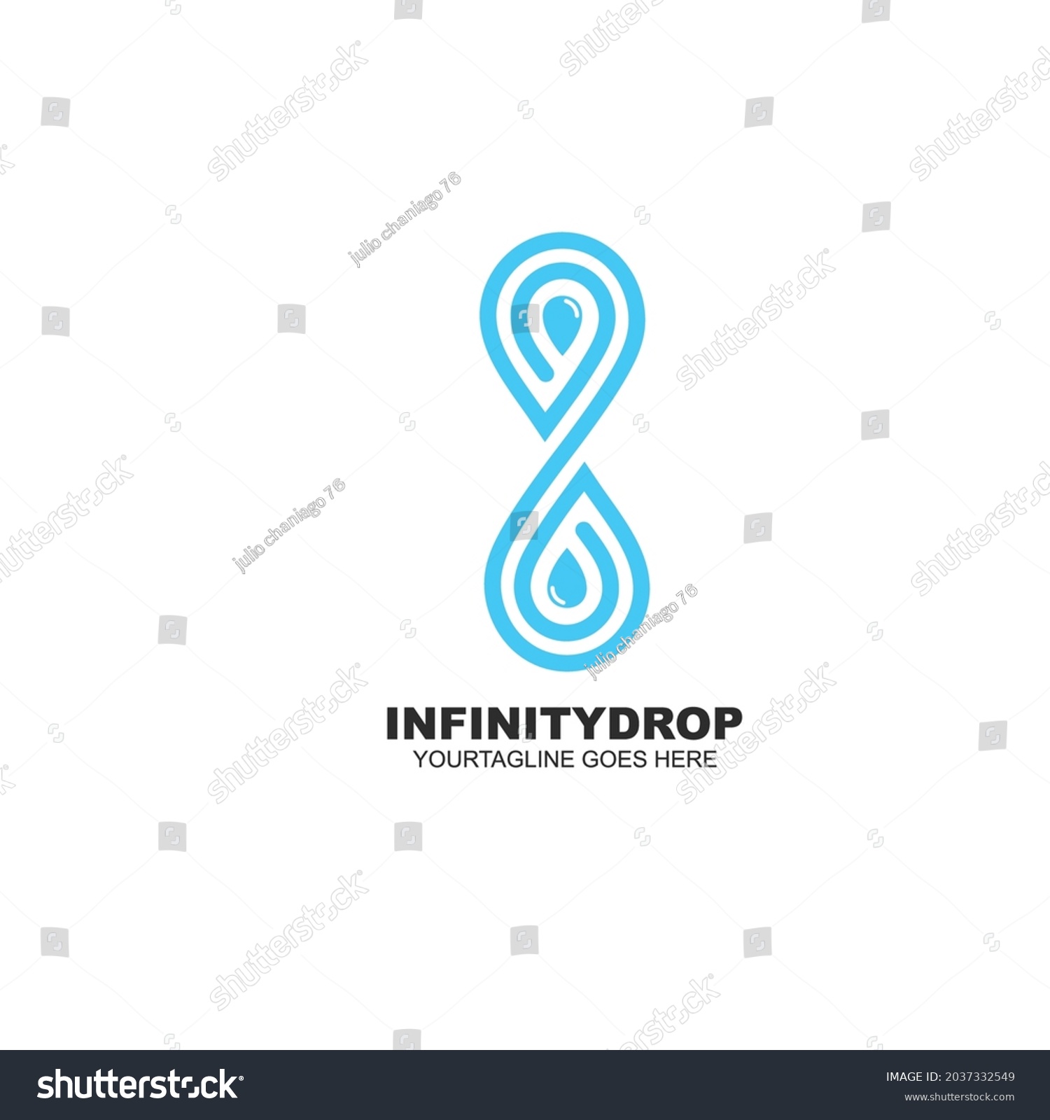 Infinity Water Drop Icon Vector Illustration Stock Vector (Royalty Free ...