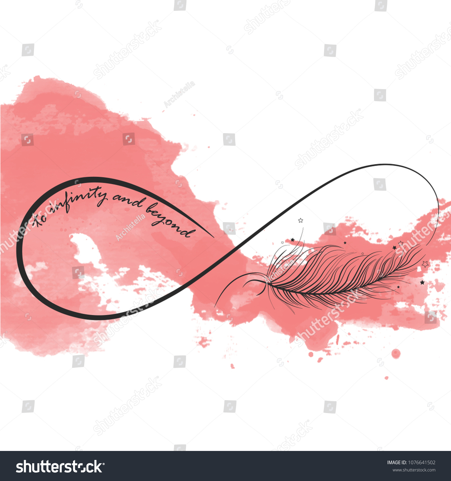 Infinity Watercolor Symbol Stock Vector (Royalty Free) 1076641502