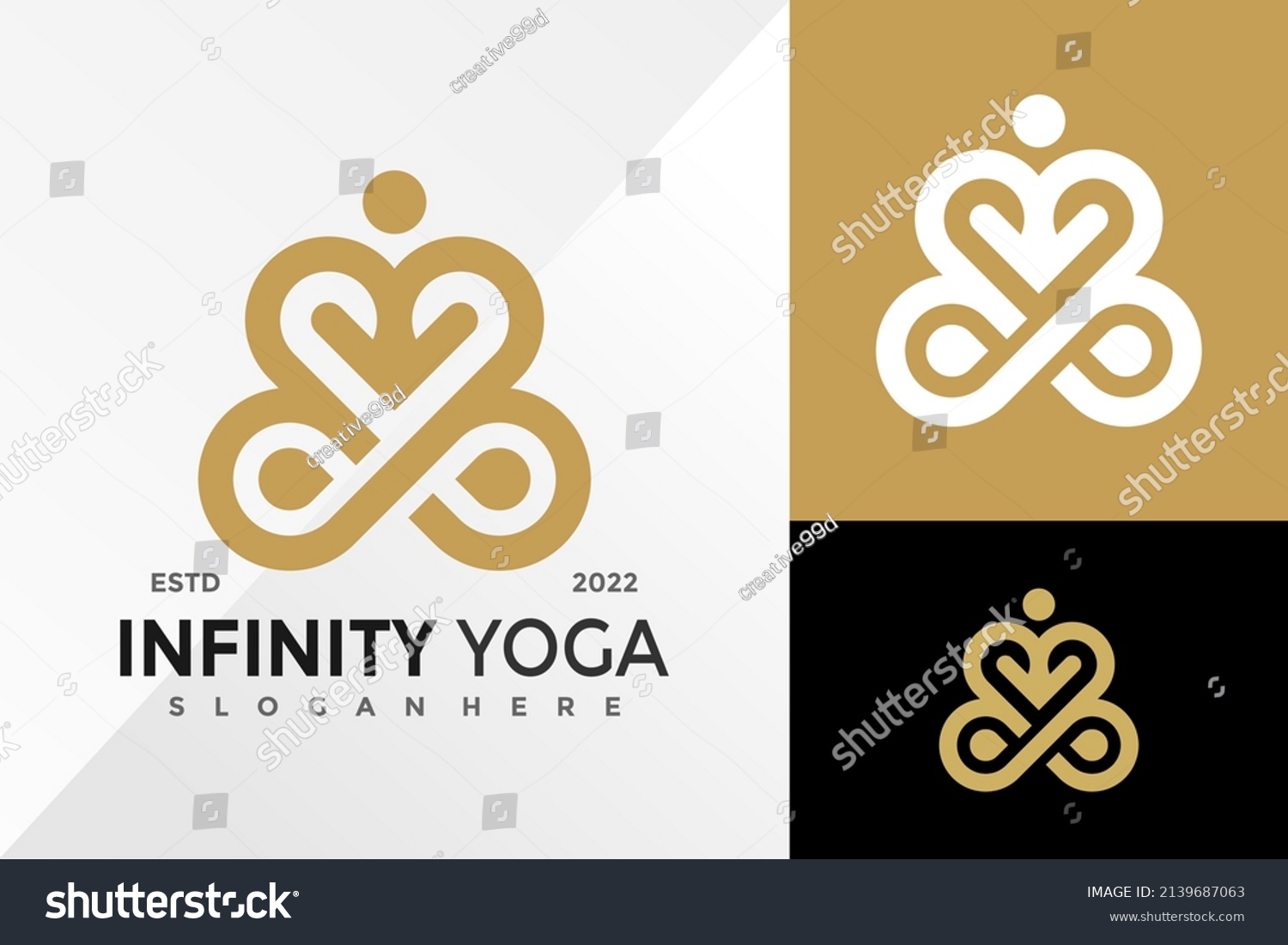 Infinity Yoga Zen Logo Design Vector Stock Vector (Royalty Free ...