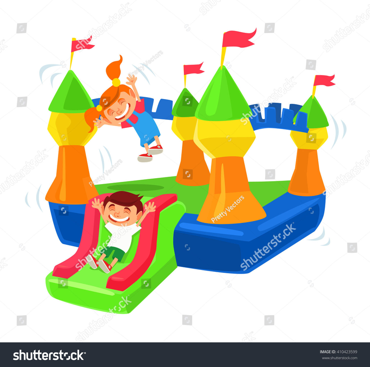 628 Bouncy castle cartoon Images, Stock Photos & Vectors | Shutterstock