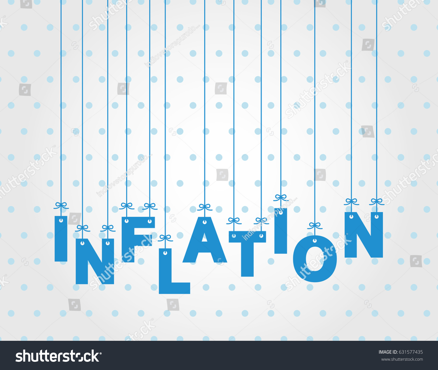 Inflation Hanging Letters Stock Vector (Royalty Free) 631577435