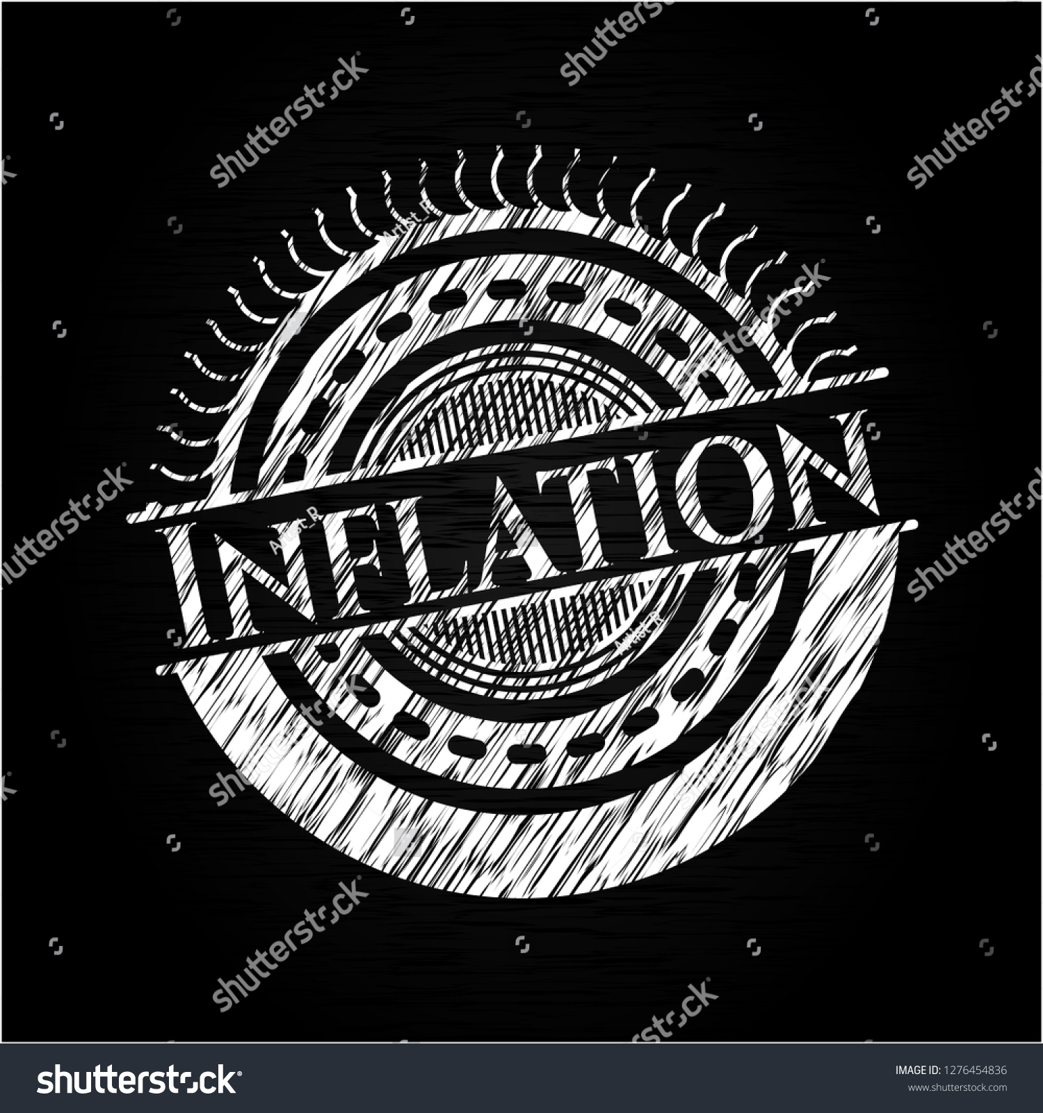 Inflation Written Chalkboard Texture Stock Vector (Royalty Free) 1276454836