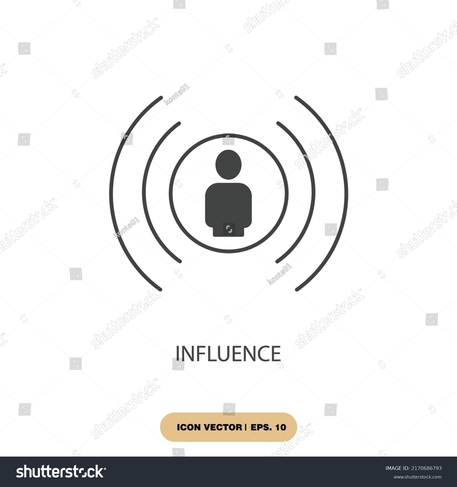 Influence Icons Symbol Vector Elements Infographic Stock Vector ...