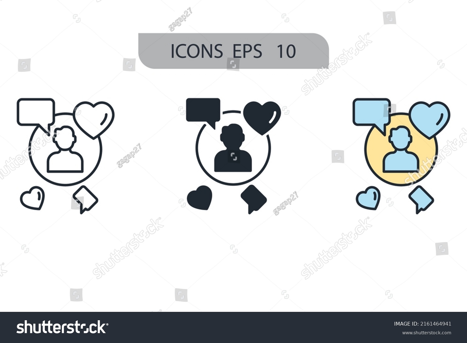 Influencer Icons Symbol Vector Elements Infographic Stock Vector ...