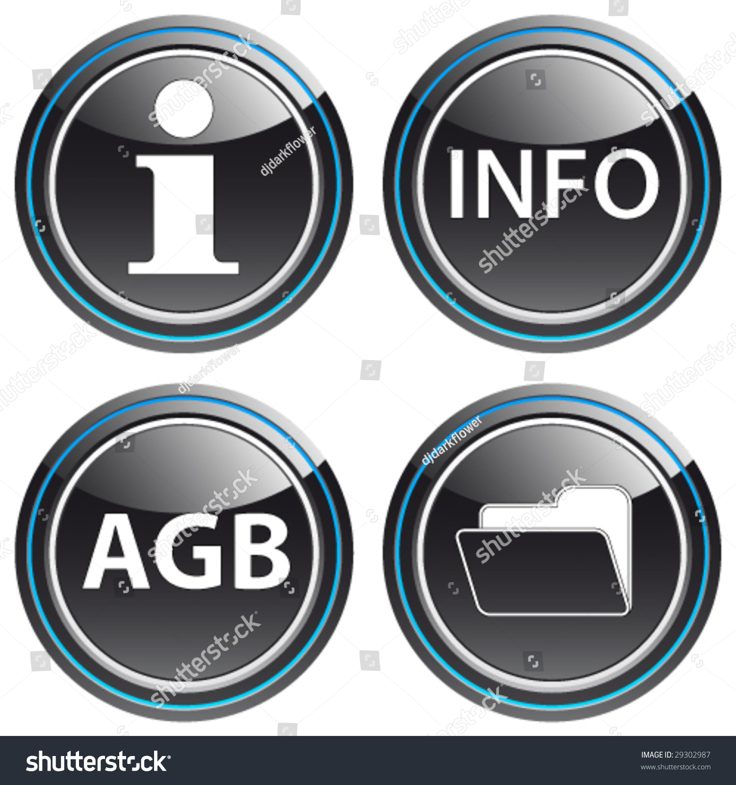 Info Directory Website Buttons Stock Vector (Royalty Free) 29302987 ...