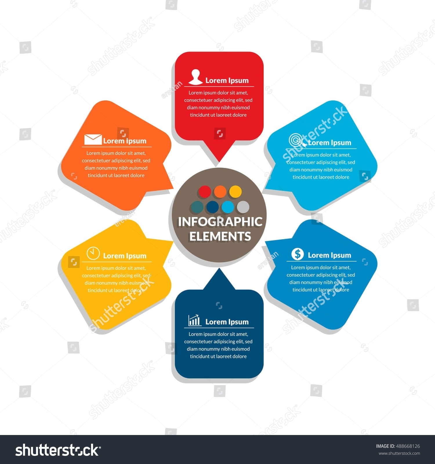Info Graphic Element Business Chart Presentation 库存矢量图（免版税）488668126 ...