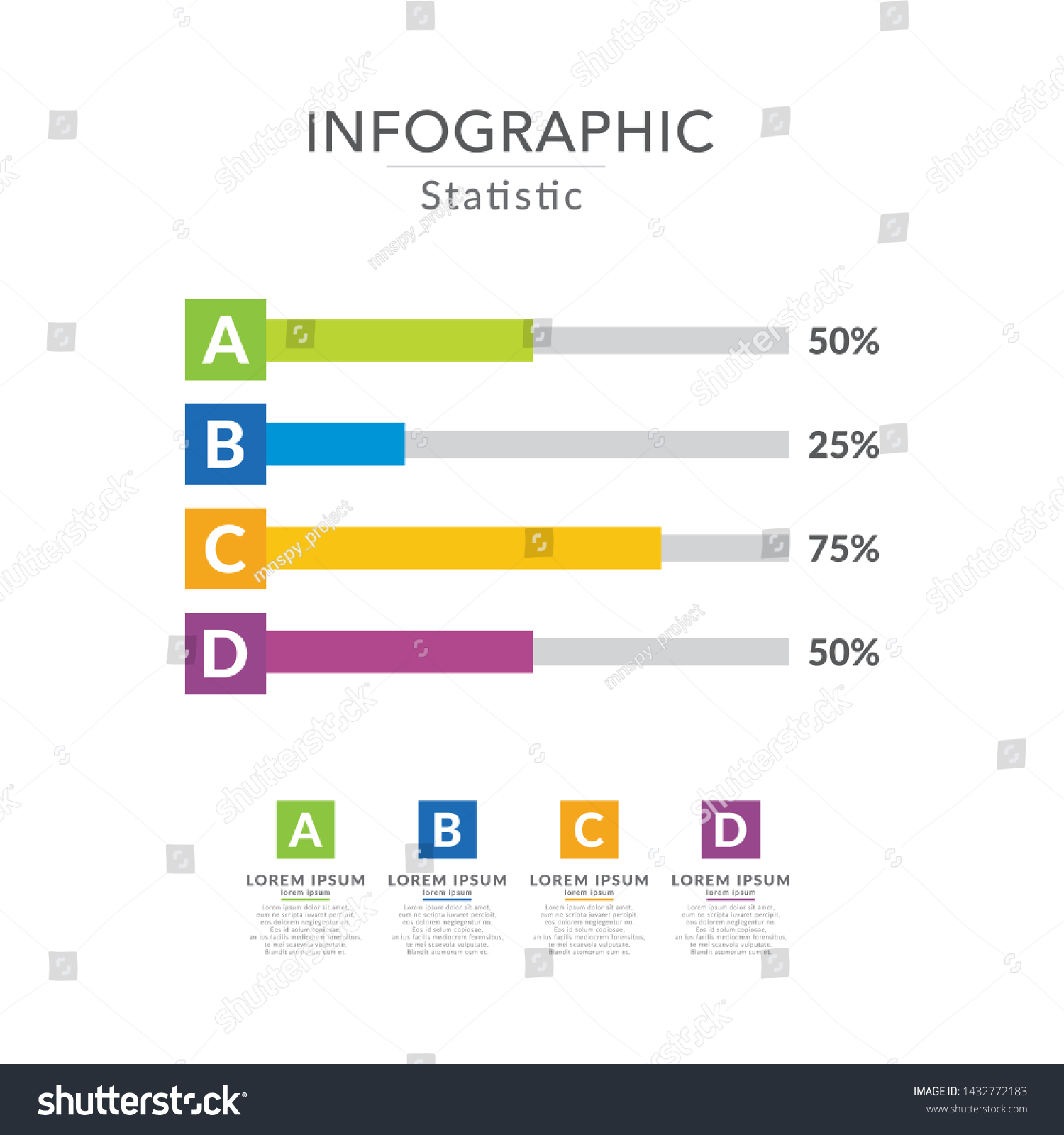 Info Graphic Infographic Statistic Chart Vector Stock Vector (Royalty ...