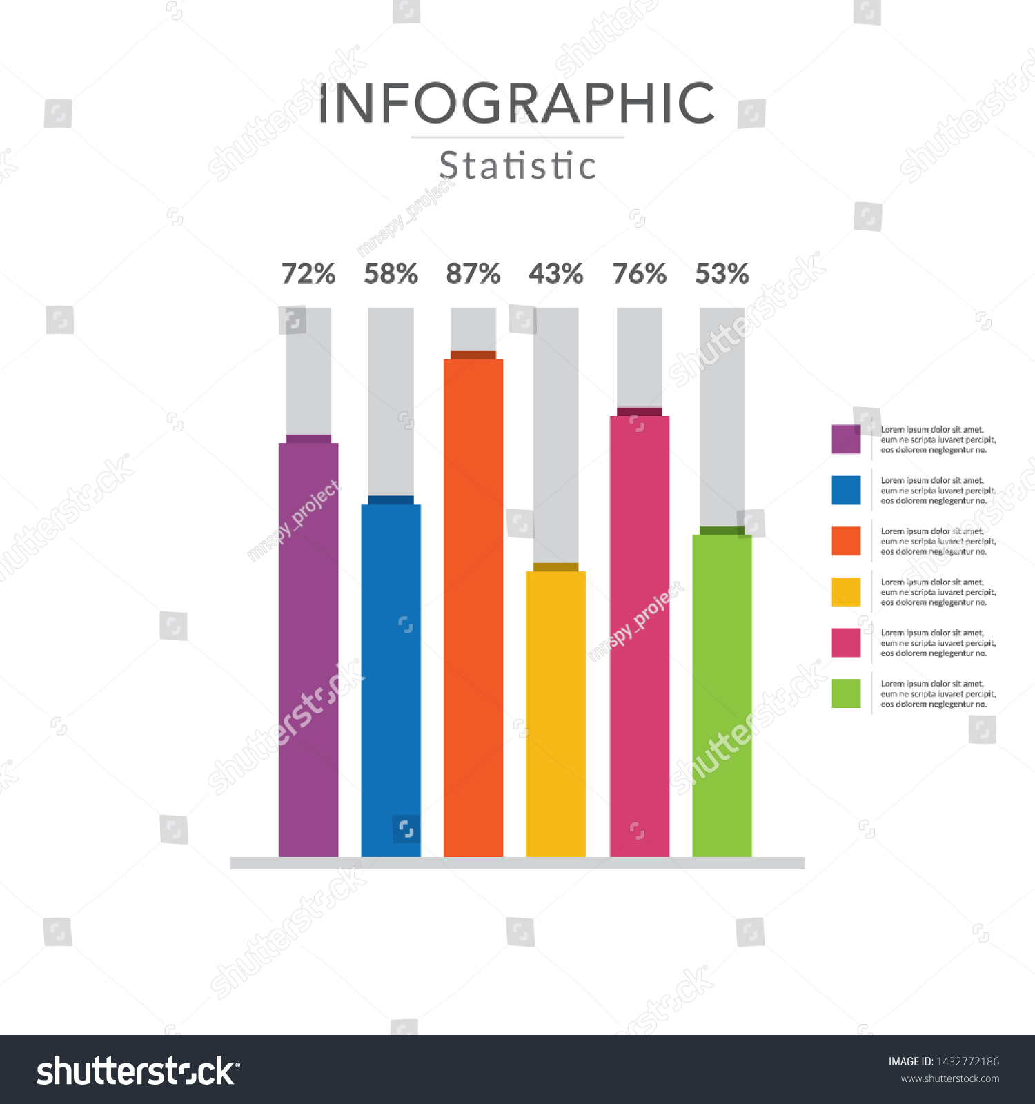 Info Graphic Infographic Statistic Chart Vector: vector de stock (libre ...
