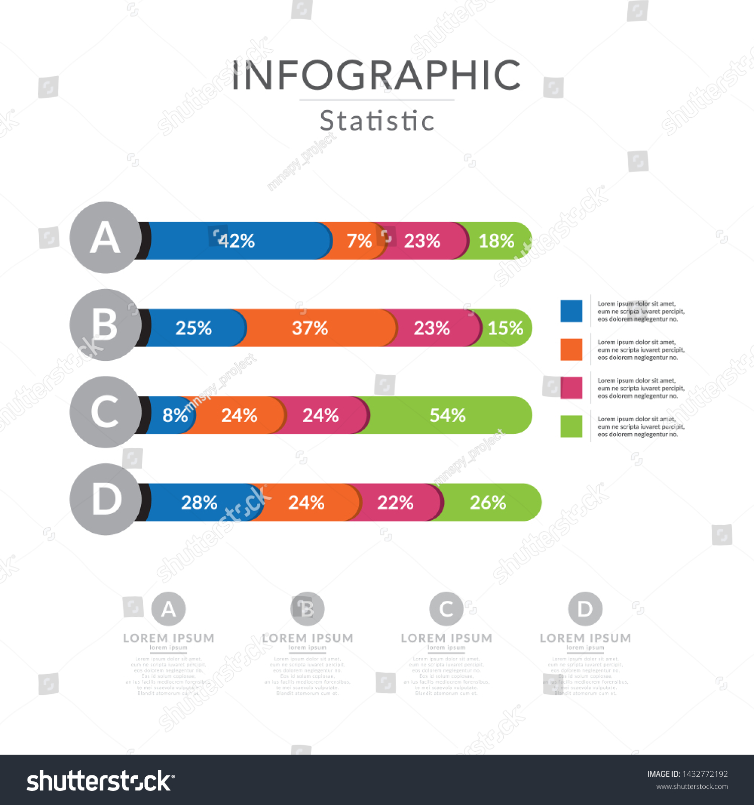 Info Graphic Infographic Statistic Chart Vector Stock Vector (Royalty ...