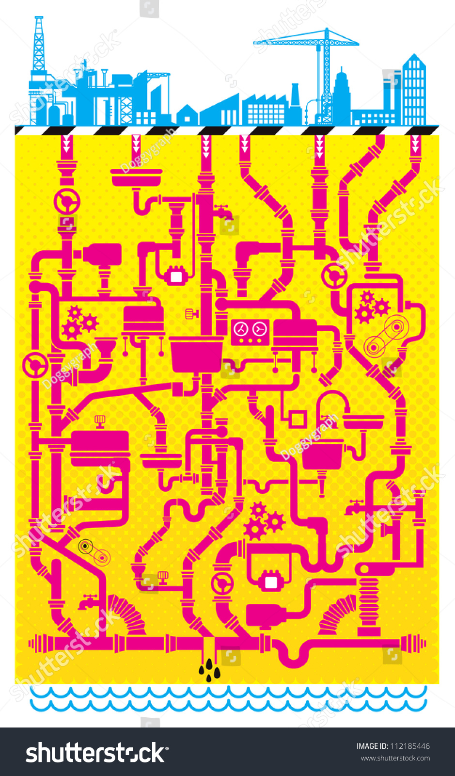 Info Graphic Pipeline Under Factory Vector Stock Vector (Royalty Free ... Info Graphic Pipeline Under Factory Vector Stock Vector (Royalty Free ...